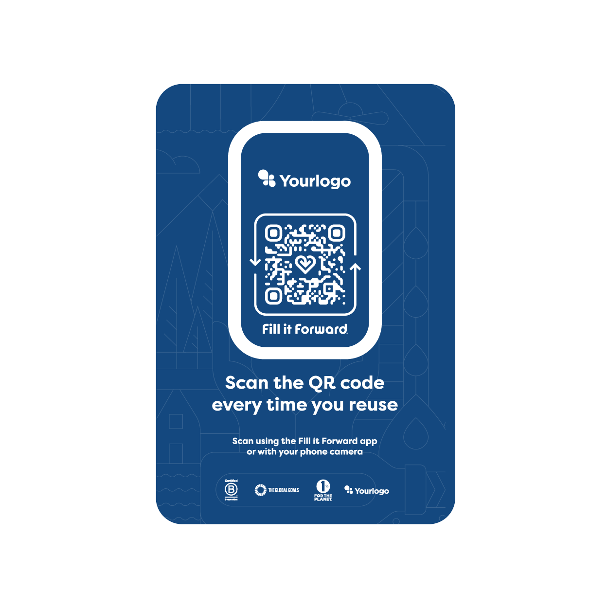 Coffee Refill Station Sign - Fill it Forward